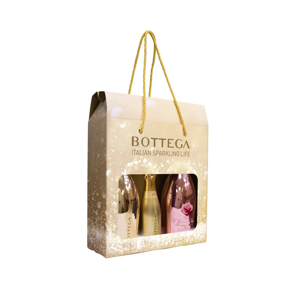 Bottega Gift set (Prosecco Gold 750ml & 200ml and Manzoni Moscato)